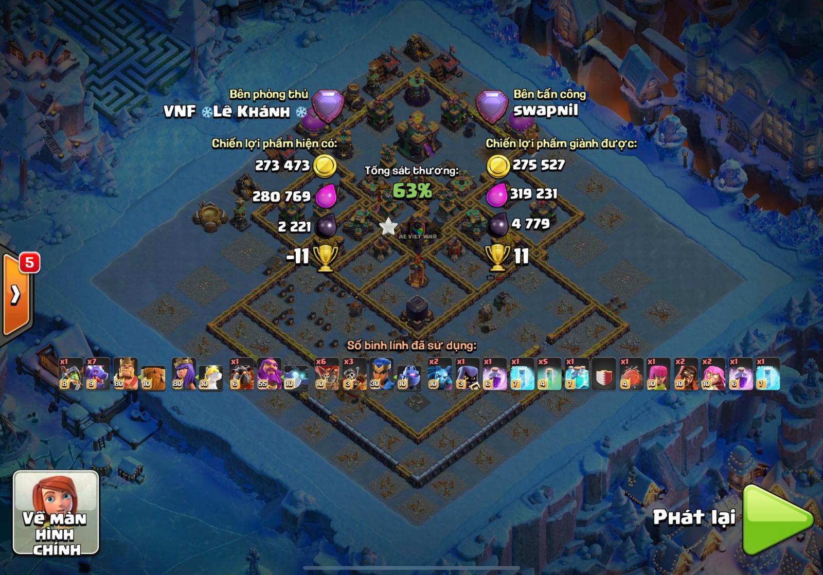 NEW BASE TH14 BAY Rank 5k7 THỦ 1 Sao 2022 Clash of clans